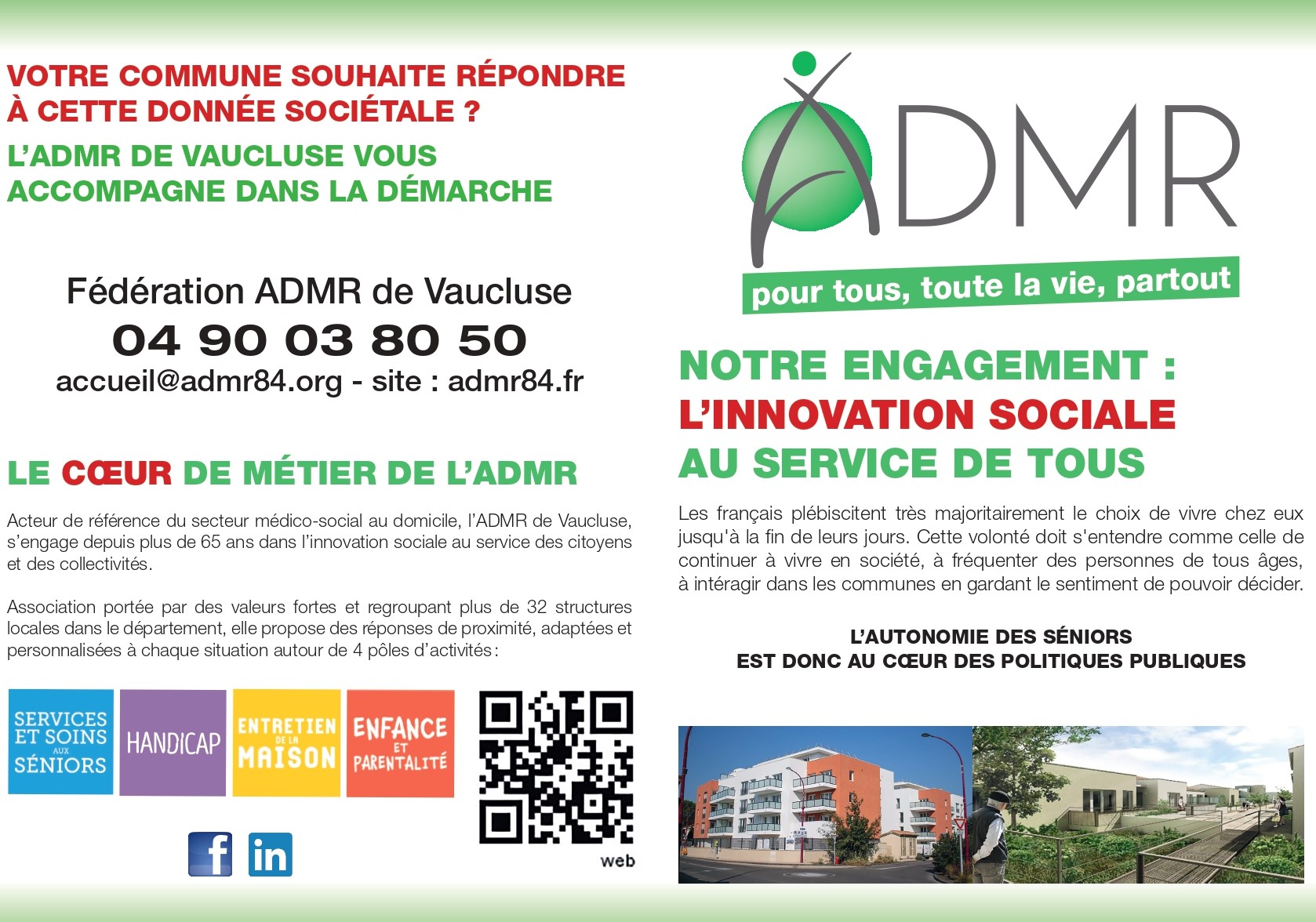 L'actualité du réseau | ADMR Site fédération du Vaucluse